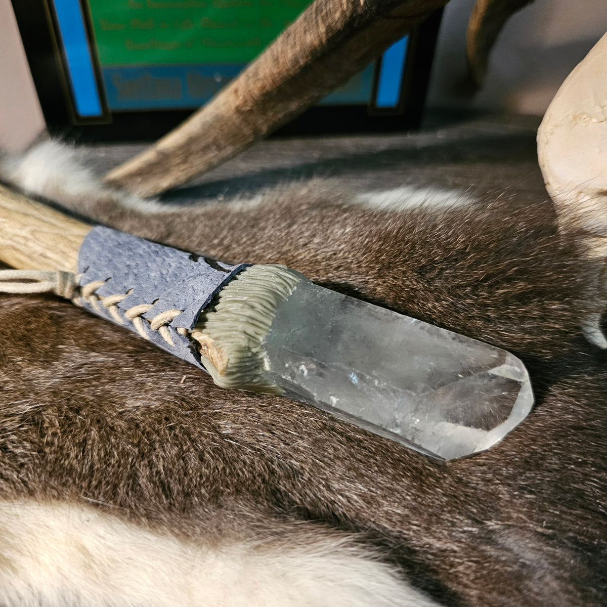 Antler Wand with Quartz| Lylliths' Emporium