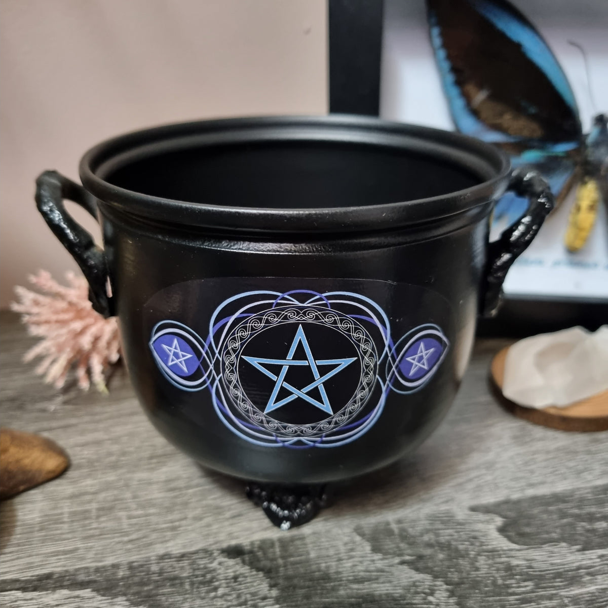 Medium Tin Cauldron -pentagram| Lylliths' Emporium